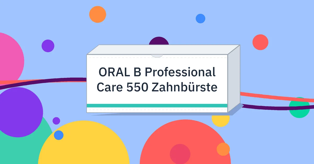 Symbolbild: Packung mit der Aufschrift ORAL B Professional Care 550 Zahnbürste (PZN 07795178) – Verfügbarkeit und Bezug in Apotheken in Frankfurt am Main