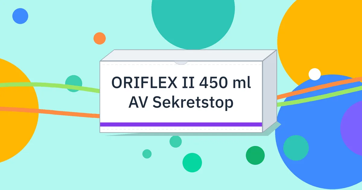 Symbolbild: Packung mit der Aufschrift ORIFLEX II 450 ml AV Sekretstop (PZN 17485757) – Verfügbarkeit und Bezug in Apotheken in Frankfurt am Main