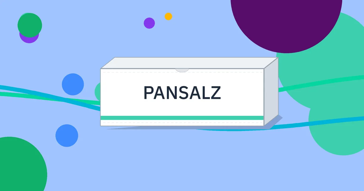 Symbolbild: Packung mit der Aufschrift PANSALZ (PZN 02679208) – Verfügbarkeit und Bezug in Apotheken in Frankfurt am Main
