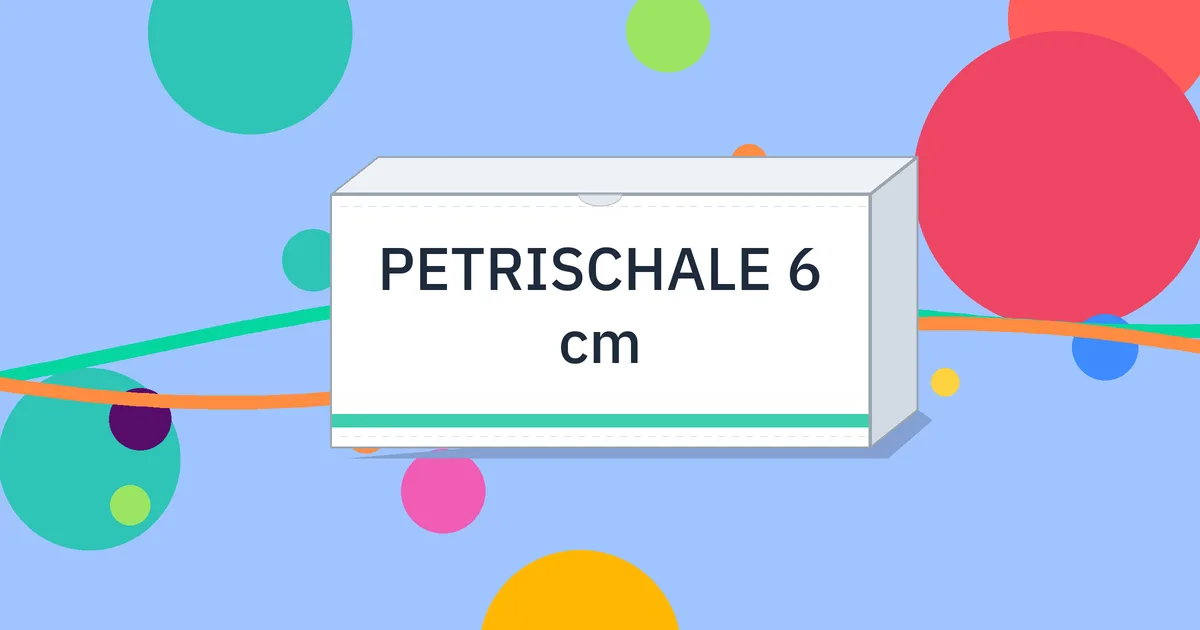 Symbolbild: Packung mit der Aufschrift PETRISCHALE 6 cm (PZN 08513940) – Verfügbarkeit und Bezug in Apotheken in Frankfurt am Main