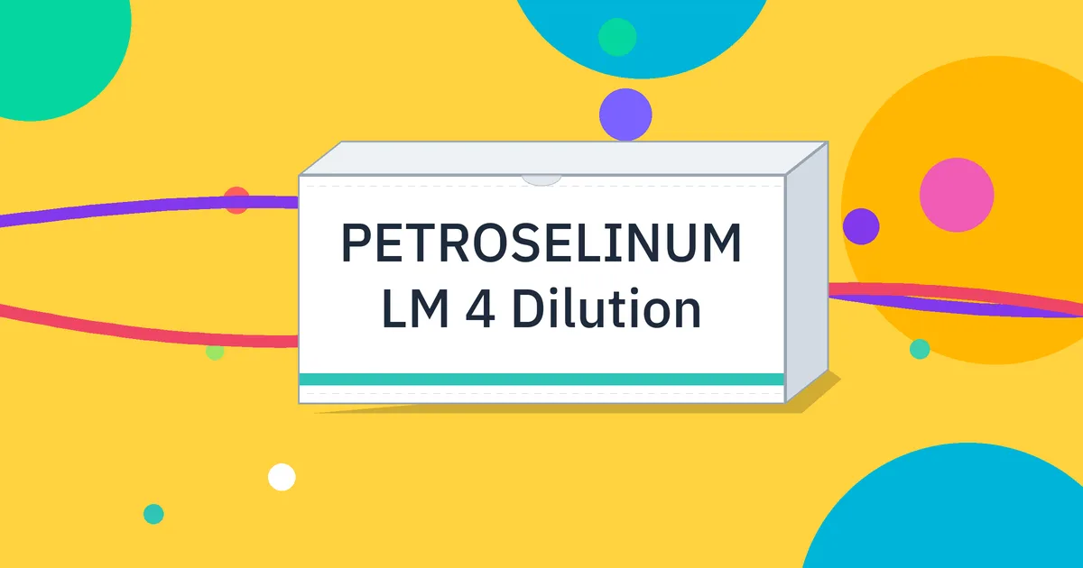 Symbolbild: Packung mit der Aufschrift PETROSELINUM LM 4 Dilution (PZN 13635935) – Verfügbarkeit und Bezug in Apotheken in Frankfurt am Main
