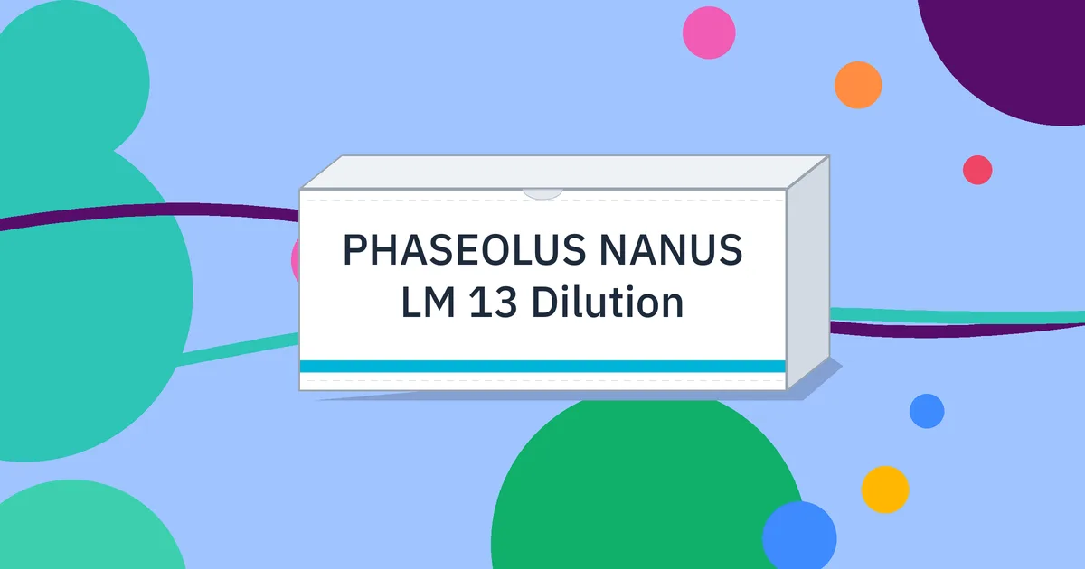 Symbolbild: Packung mit der Aufschrift PHASEOLUS NANUS LM 13 Dilution (PZN 13636969) – Verfügbarkeit und Bezug in Apotheken in Frankfurt am Main