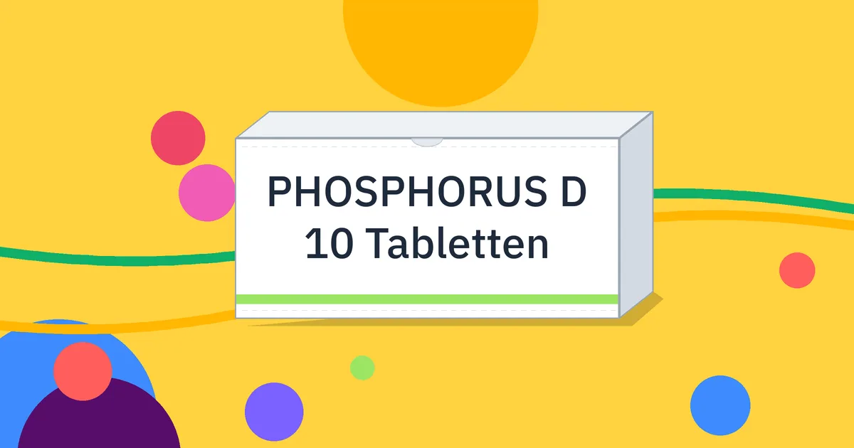 Symbolbild: Packung mit der Aufschrift PHOSPHORUS D 10 Tabletten (PZN 02929059) – Verfügbarkeit und Bezug in Apotheken in Frankfurt am Main