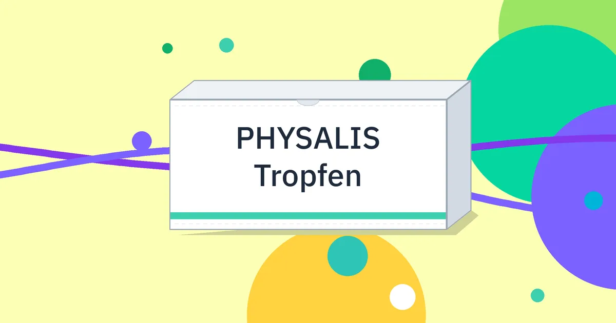 Symbolbild: Packung mit der Aufschrift PHYSALIS Tropfen (PZN 16571555) – Verfügbarkeit und Bezug in Apotheken in Frankfurt am Main