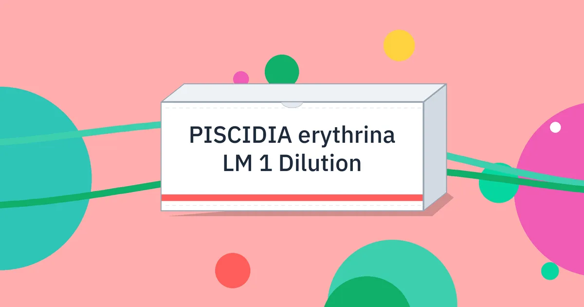 Symbolbild: Packung mit der Aufschrift PISCIDIA erythrina LM 1 Dilution (PZN 13645626) – Verfügbarkeit und Bezug in Apotheken in Frankfurt am Main