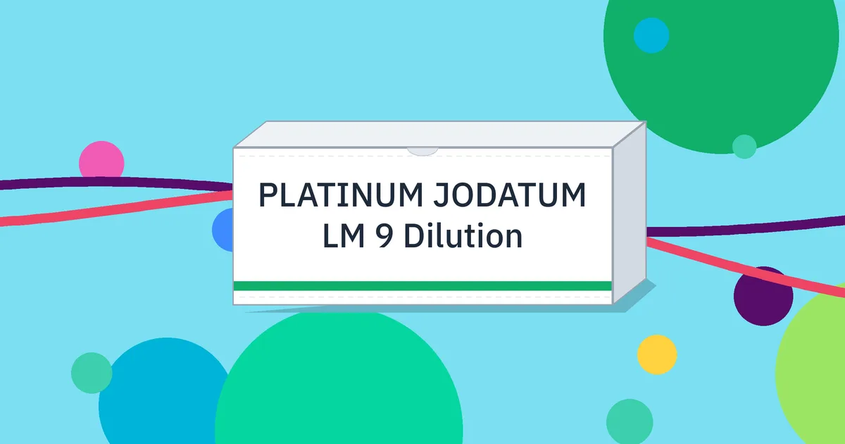 Symbolbild: Packung mit der Aufschrift PLATINUM JODATUM LM 9 Dilution (PZN 13647571) – Verfügbarkeit und Bezug in Apotheken in Frankfurt am Main