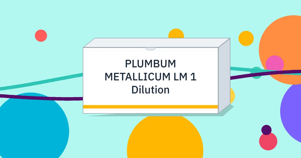Symbolbild: Packung mit der Aufschrift PLUMBUM METALLICUM LM 1 Dilution (PZN 13041012) – Verfügbarkeit und Bezug in Apotheken in Frankfurt am Main