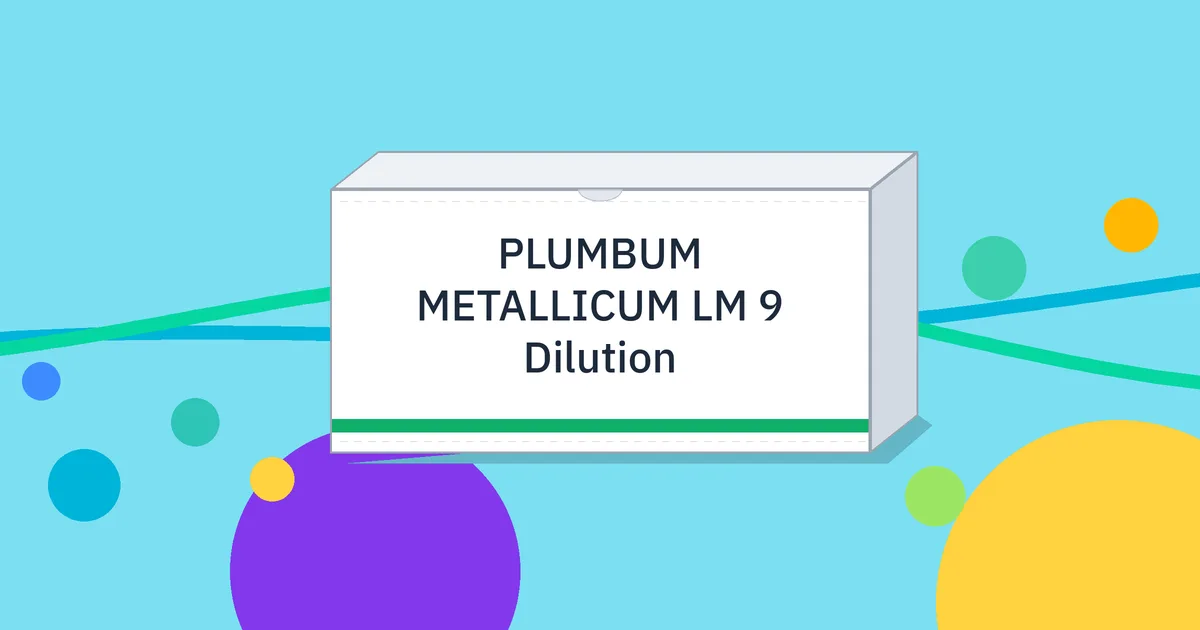 Symbolbild: Packung mit der Aufschrift PLUMBUM METALLICUM LM 9 Dilution (PZN 13041087) – Verfügbarkeit und Bezug in Apotheken in Frankfurt am Main