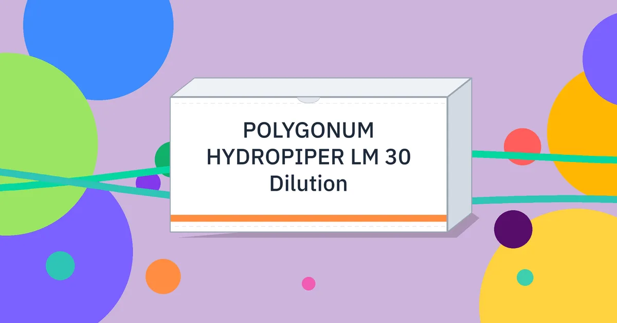 Symbolbild: Packung mit der Aufschrift POLYGONUM HYDROPIPER LM 30 Dilution (PZN 13662636) – Verfügbarkeit und Bezug in Apotheken in Frankfurt am Main