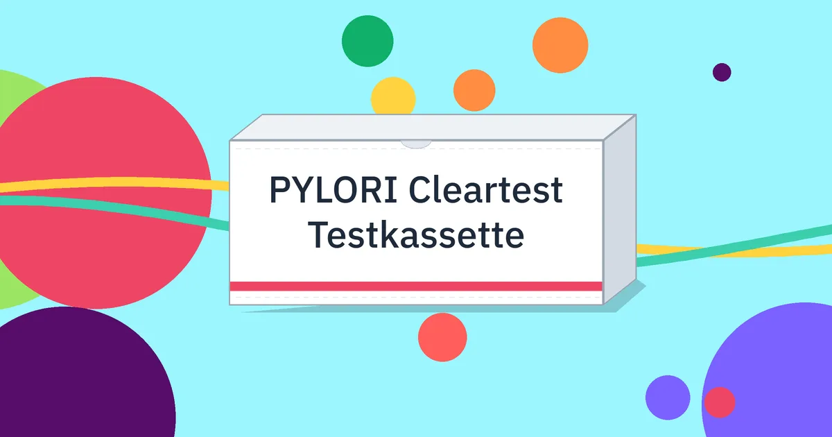 Symbolbild: Packung mit der Aufschrift PYLORI Cleartest Testkassette (PZN 01242596) – Verfügbarkeit und Bezug in Apotheken in Frankfurt am Main