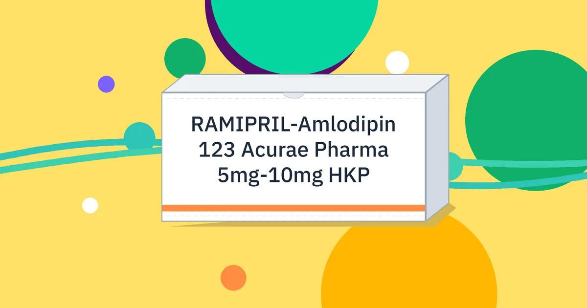 Symbolbild: Packung mit der Aufschrift RAMIPRIL-Amlodipin 123 Acurae Pharma 5mg-10mg HKP (PZN 19835670) – Verfügbarkeit und Bezug in Apotheken in Frankfurt am Main