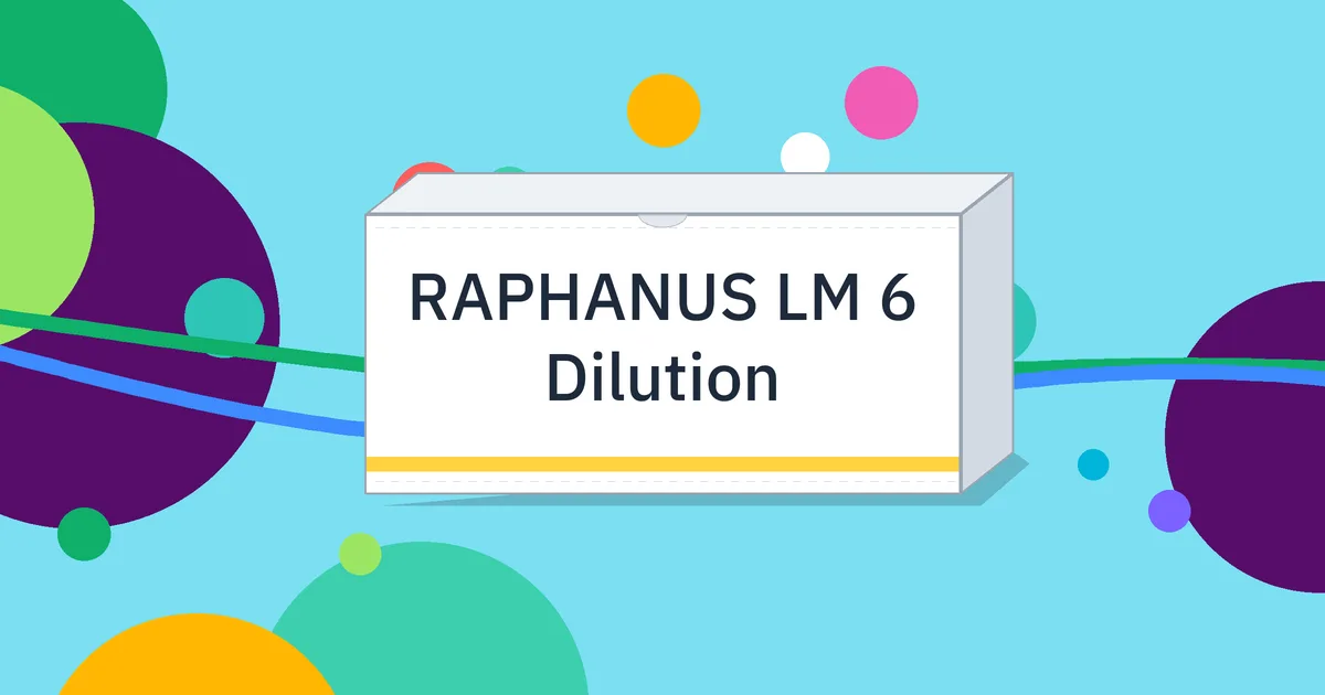 Symbolbild: Packung mit der Aufschrift RAPHANUS LM 6 Dilution (PZN 13676816) – Verfügbarkeit und Bezug in Apotheken in Frankfurt am Main
