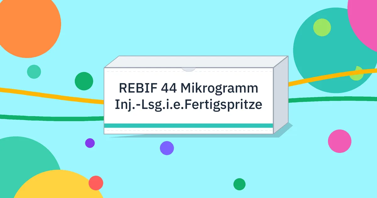 Symbolbild: Packung mit der Aufschrift REBIF 44 Mikrogramm Inj.-Lsg.i.e.Fertigspritze (PZN 04511915) – Verfügbarkeit und Bezug in Apotheken in Frankfurt am Main