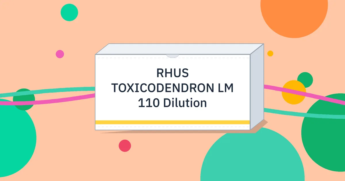 Symbolbild: Packung mit der Aufschrift RHUS TOXICODENDRON LM 110 Dilution (PZN 13053908) – Verfügbarkeit und Bezug in Apotheken in Frankfurt am Main