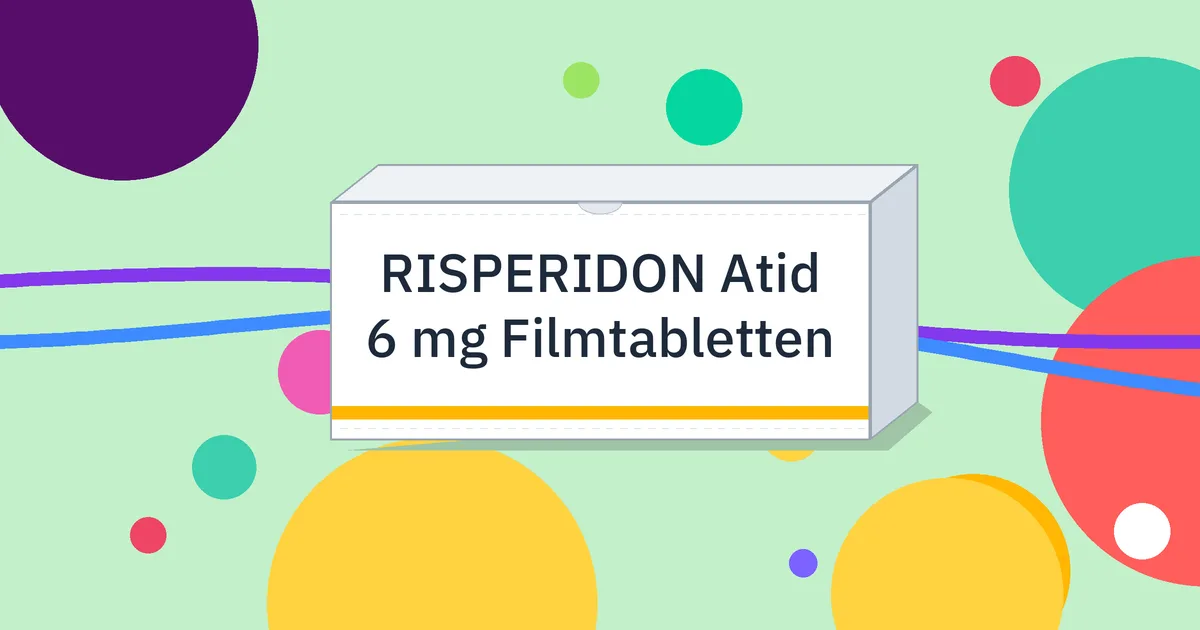 Symbolbild: Packung mit der Aufschrift RISPERIDON Atid 6 mg Filmtabletten (PZN 03031107) – Verfügbarkeit und Bezug in Apotheken in Frankfurt am Main
