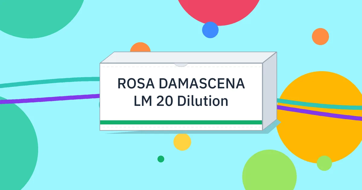 Symbolbild: Packung mit der Aufschrift ROSA DAMASCENA LM 20 Dilution (PZN 13056373) – Verfügbarkeit und Bezug in Apotheken in Frankfurt am Main