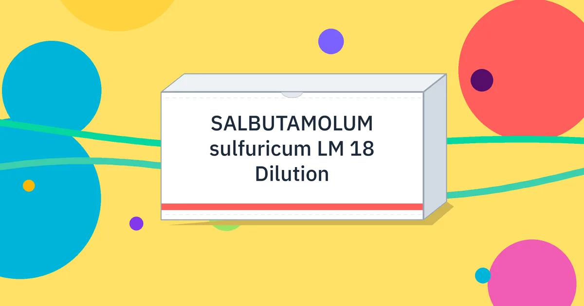 Symbolbild: Packung mit der Aufschrift SALBUTAMOLUM sulfuricum LM 18 Dilution (PZN 18271863) – Verfügbarkeit und Bezug in Apotheken in Frankfurt am Main