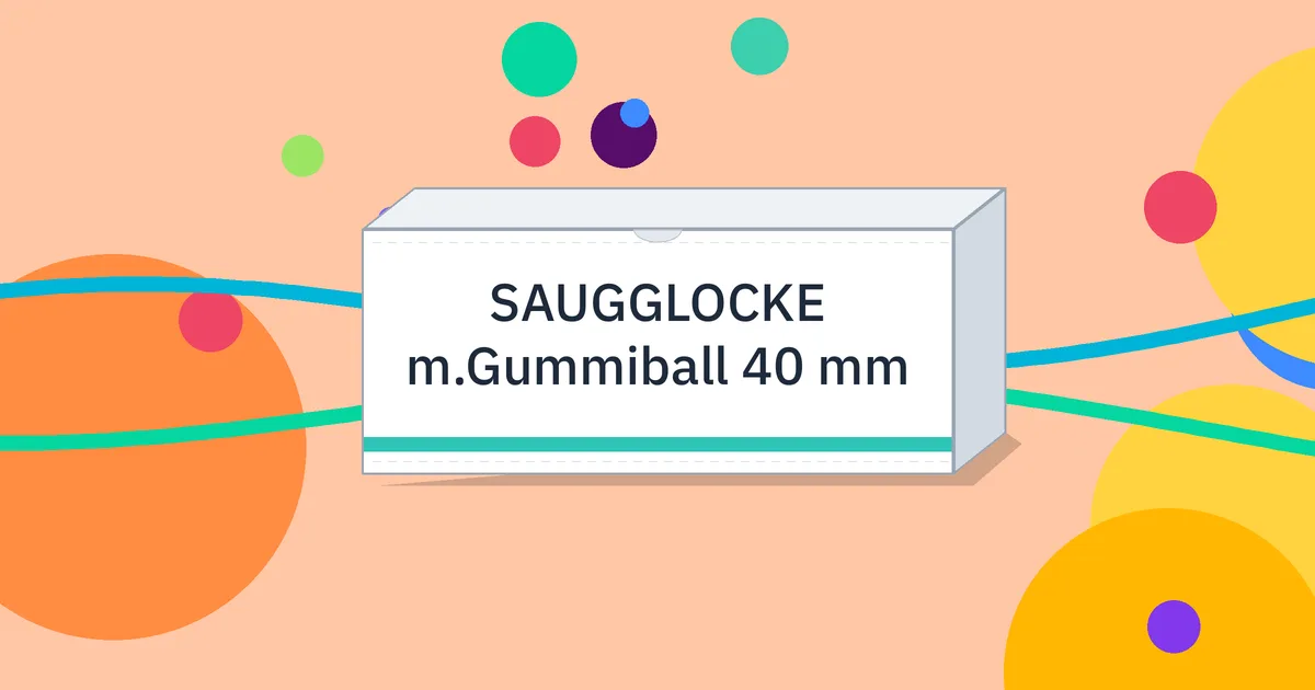 Symbolbild: Packung mit der Aufschrift SAUGGLOCKE m.Gummiball 40 mm (PZN 07112015) – Verfügbarkeit und Bezug in Apotheken in Frankfurt am Main