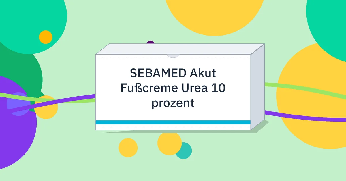 Symbolbild: Packung mit der Aufschrift SEBAMED Akut Fußcreme Urea 10 prozent (PZN 19949497) – Verfügbarkeit und Bezug in Apotheken in Frankfurt am Main