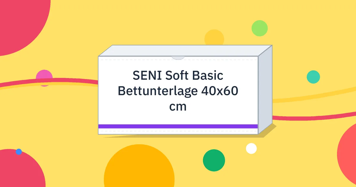 Symbolbild: Packung mit der Aufschrift SENI Soft Basic Bettunterlage 40x60 cm (PZN 13365944) – Verfügbarkeit und Bezug in Apotheken in Frankfurt am Main
