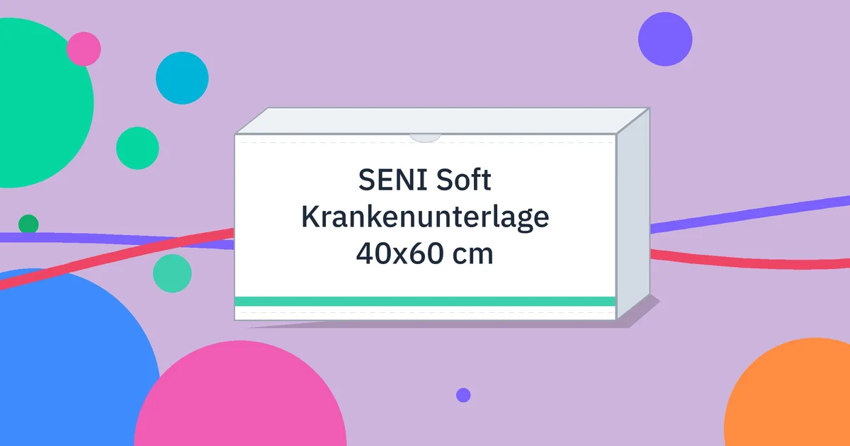 Symbolbild: Packung mit der Aufschrift SENI Soft Krankenunterlage 40x60 cm (PZN 03176001) – Verfügbarkeit und Bezug in Apotheken in Frankfurt am Main