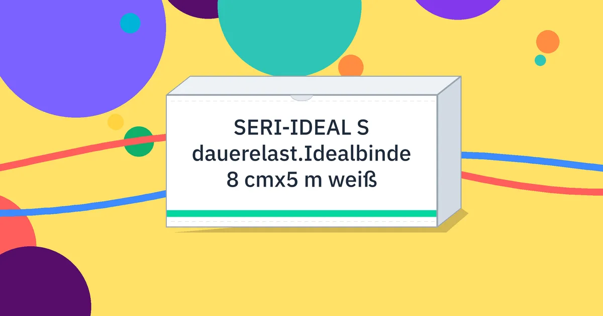 Symbolbild: Packung mit der Aufschrift SERI-IDEAL S dauerelast.Idealbinde 8 cmx5 m weiß (PZN 20845946) – Verfügbarkeit und Bezug in Apotheken in Frankfurt am Main