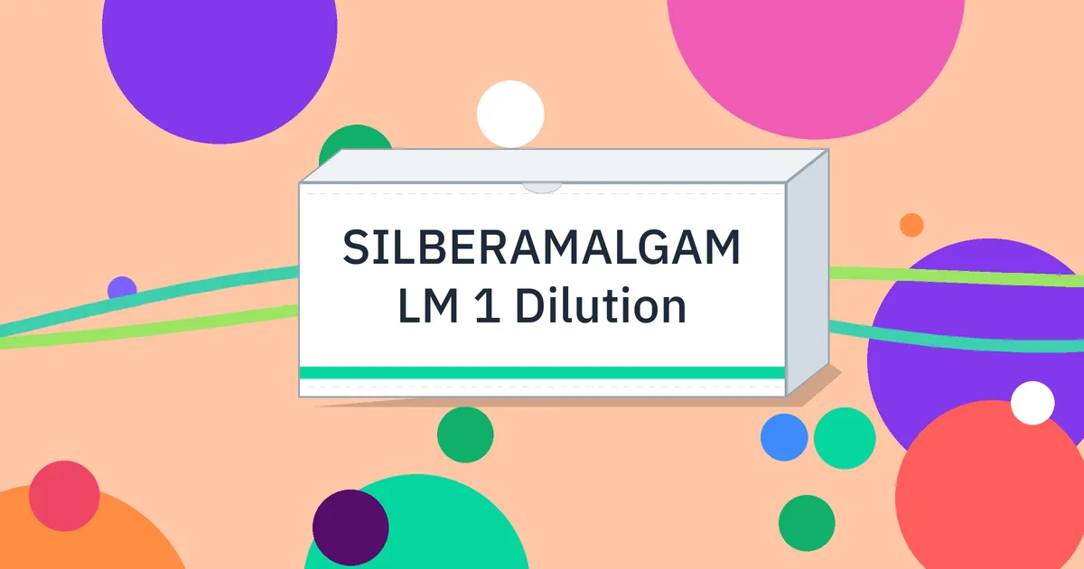 Symbolbild: Packung mit der Aufschrift SILBERAMALGAM LM 1 Dilution (PZN 13189140) – Verfügbarkeit und Bezug in Apotheken in Frankfurt am Main