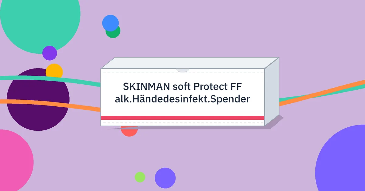 Symbolbild: Packung mit der Aufschrift SKINMAN soft Protect FF alk.Händedesinfekt.Spender (PZN 17186138) – Verfügbarkeit und Bezug in Apotheken in Frankfurt am Main
