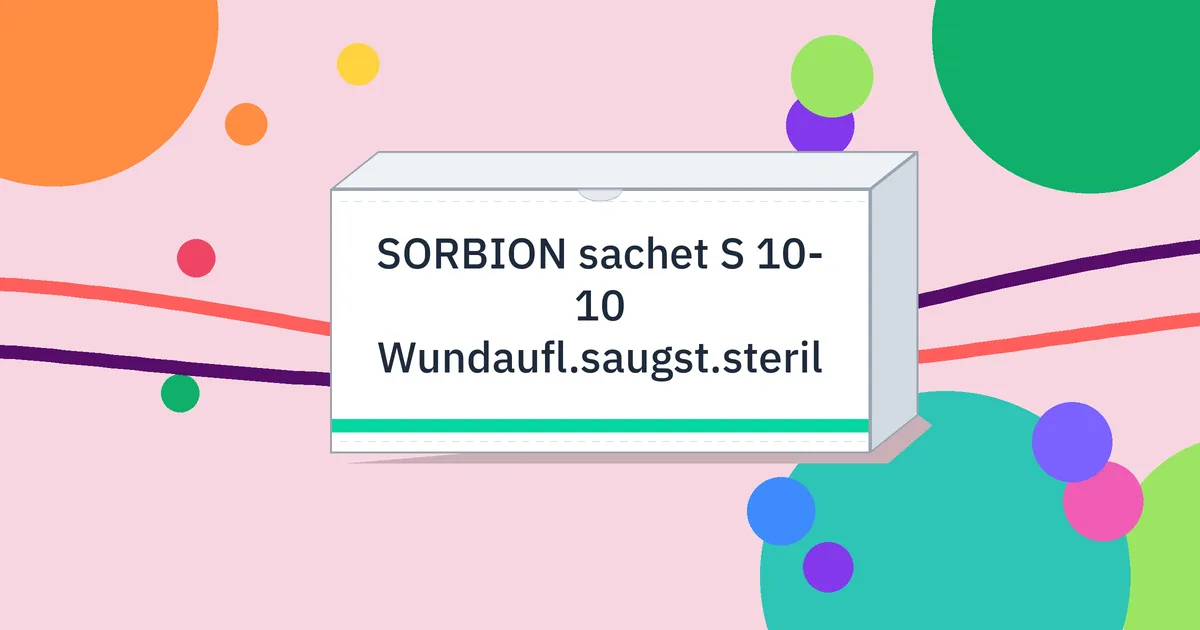 Symbolbild: Packung mit der Aufschrift SORBION sachet S 10-10 Wundaufl.saugst.steril (PZN 03255769) – Verfügbarkeit und Bezug in Apotheken in Frankfurt am Main