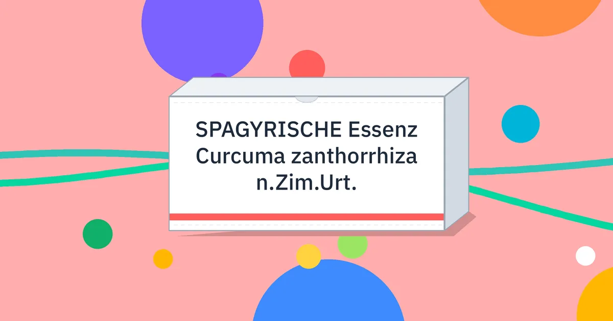 Symbolbild: Packung mit der Aufschrift SPAGYRISCHE Essenz Curcuma zanthorrhiza n.Zim.Urt. (PZN 13421944) – Verfügbarkeit und Bezug in Apotheken in Frankfurt am Main