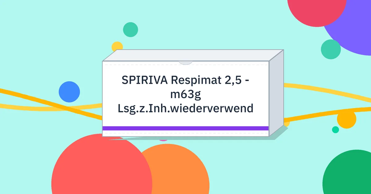 Symbolbild: Packung mit der Aufschrift SPIRIVA Respimat 2,5 -m63g Lsg.z.Inh.wiederverwend (PZN 16000143) – Verfügbarkeit und Bezug in Apotheken in Frankfurt am Main