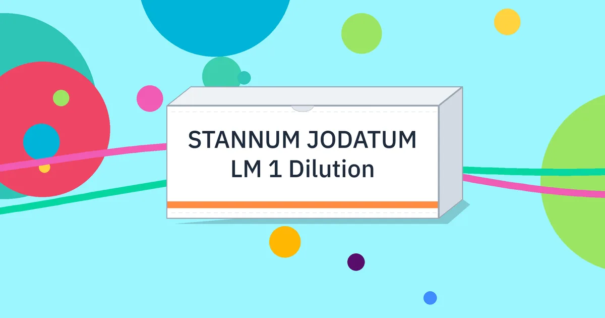 Symbolbild: Packung mit der Aufschrift STANNUM JODATUM LM 1 Dilution (PZN 13198601) – Verfügbarkeit und Bezug in Apotheken in Frankfurt am Main