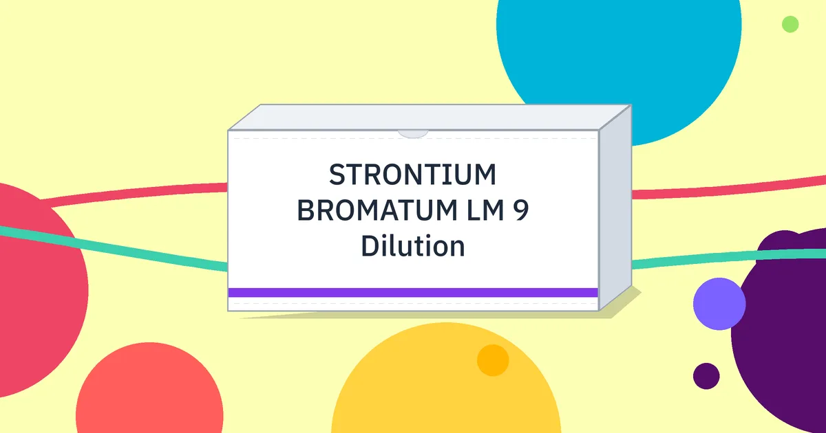 Symbolbild: Packung mit der Aufschrift STRONTIUM BROMATUM LM 9 Dilution (PZN 13202691) – Verfügbarkeit und Bezug in Apotheken in Frankfurt am Main