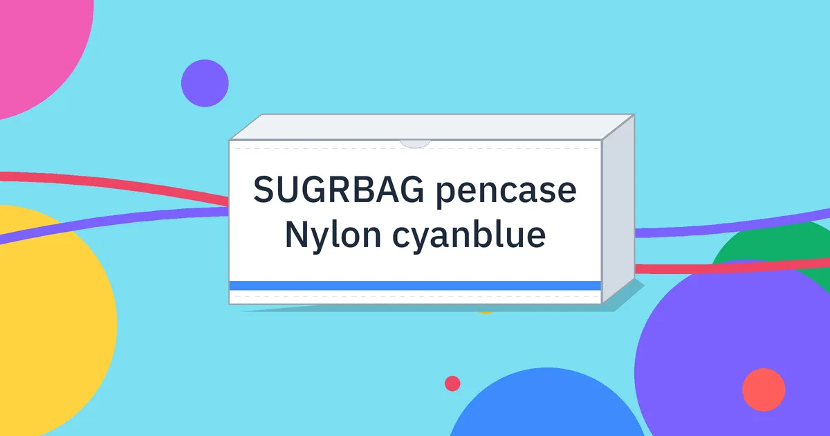 Symbolbild: Packung mit der Aufschrift SUGRBAG pencase Nylon cyanblue (PZN 14240854) – Verfügbarkeit und Bezug in Apotheken in Frankfurt am Main