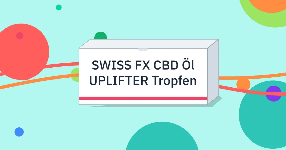 Symbolbild: Packung mit der Aufschrift SWISS FX CBD Öl UPLIFTER Tropfen (PZN 18799245) – Verfügbarkeit und Bezug in Apotheken in Frankfurt am Main
