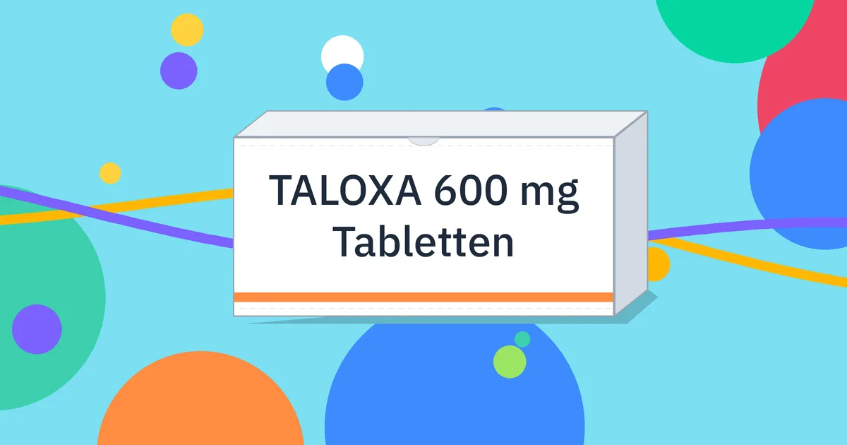 Symbolbild: Packung mit der Aufschrift TALOXA 600 mg Tabletten (PZN 02044119) – Verfügbarkeit und Bezug in Apotheken in Frankfurt am Main