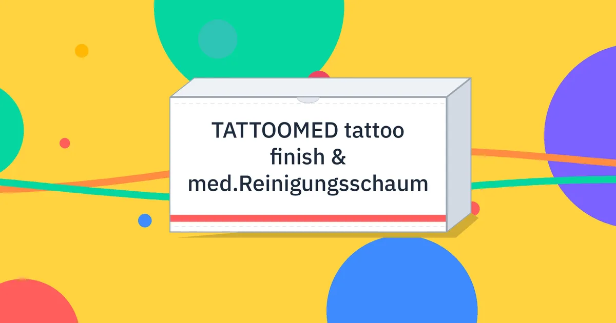Symbolbild: Packung mit der Aufschrift TATTOOMED tattoo finish & med.Reinigungsschaum (PZN 17399897) – Verfügbarkeit und Bezug in Apotheken in Frankfurt am Main