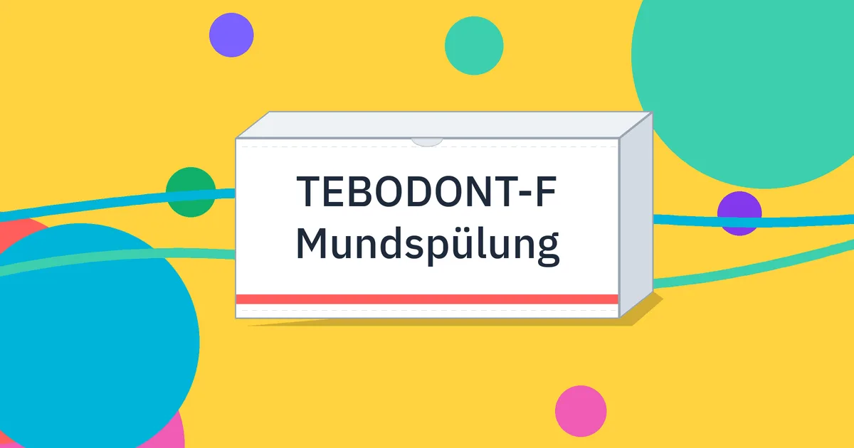 Symbolbild: Packung mit der Aufschrift TEBODONT-F Mundspülung (PZN 18468057) – Verfügbarkeit und Bezug in Apotheken in Frankfurt am Main