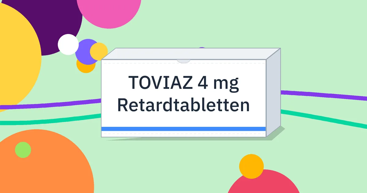 Symbolbild: Packung mit der Aufschrift TOVIAZ 4 mg Retardtabletten (PZN 14046187) – Verfügbarkeit und Bezug in Apotheken in Frankfurt am Main