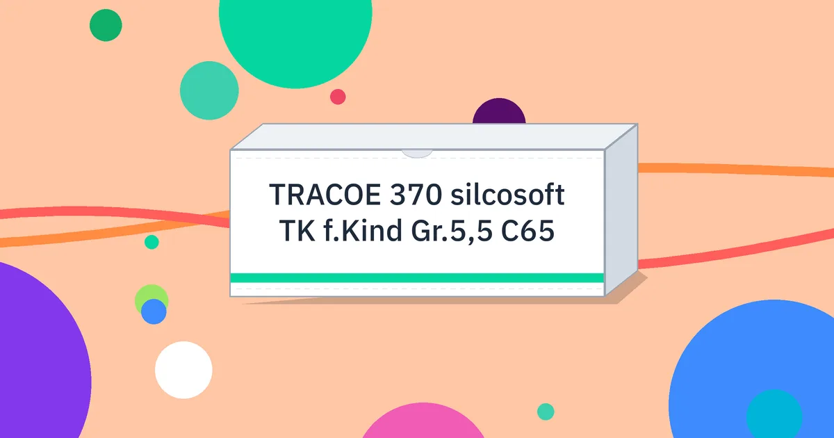 Symbolbild: Packung mit der Aufschrift TRACOE 370 silcosoft TK f.Kind Gr.5,5 C65 (PZN 14314831) – Verfügbarkeit und Bezug in Apotheken in Frankfurt am Main