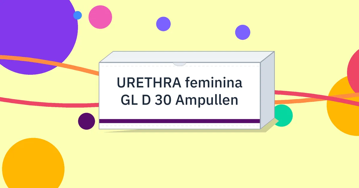 Symbolbild: Packung mit der Aufschrift URETHRA feminina GL D 30 Ampullen (PZN 03788773) – Verfügbarkeit und Bezug in Apotheken in Frankfurt am Main