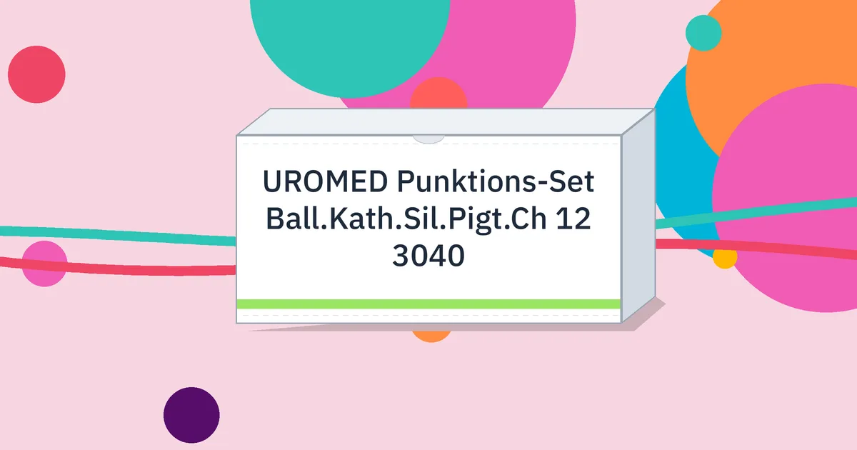 Symbolbild: Packung mit der Aufschrift UROMED Punktions-Set Ball.Kath.Sil.Pigt.Ch 12 3040 (PZN 00322175) – Verfügbarkeit und Bezug in Apotheken in Frankfurt am Main