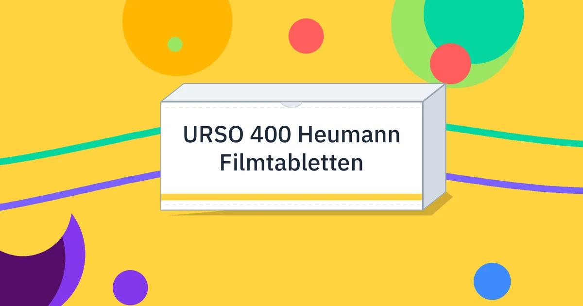 Symbolbild: Packung mit der Aufschrift URSO 400 Heumann Filmtabletten (PZN 06963225) – Verfügbarkeit und Bezug in Apotheken in Frankfurt am Main