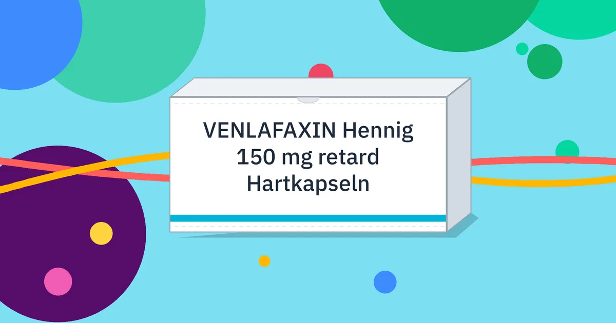 Symbolbild: Packung mit der Aufschrift VENLAFAXIN Hennig 150 mg retard Hartkapseln (PZN 07281261) – Verfügbarkeit und Bezug in Apotheken in Frankfurt am Main