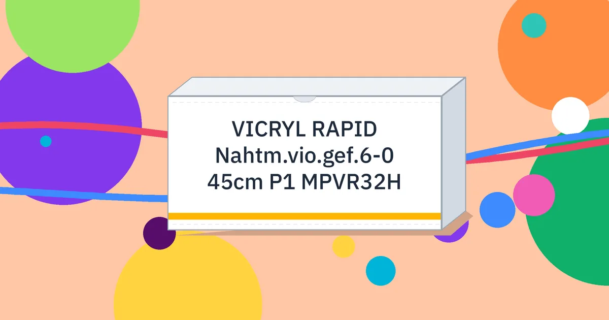 Symbolbild: Packung mit der Aufschrift VICRYL RAPID Nahtm.vio.gef.6-0 45cm P1 MPVR32H (PZN 16256807) – Verfügbarkeit und Bezug in Apotheken in Frankfurt am Main