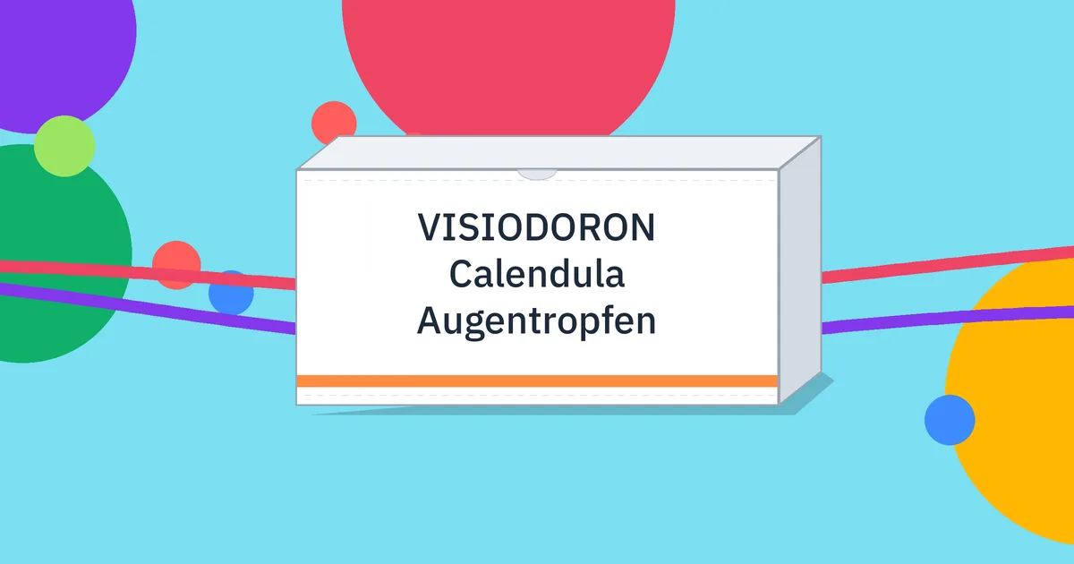 Symbolbild: Packung mit der Aufschrift VISIODORON Calendula Augentropfen (PZN 17977466) – Verfügbarkeit und Bezug in Apotheken in Frankfurt am Main