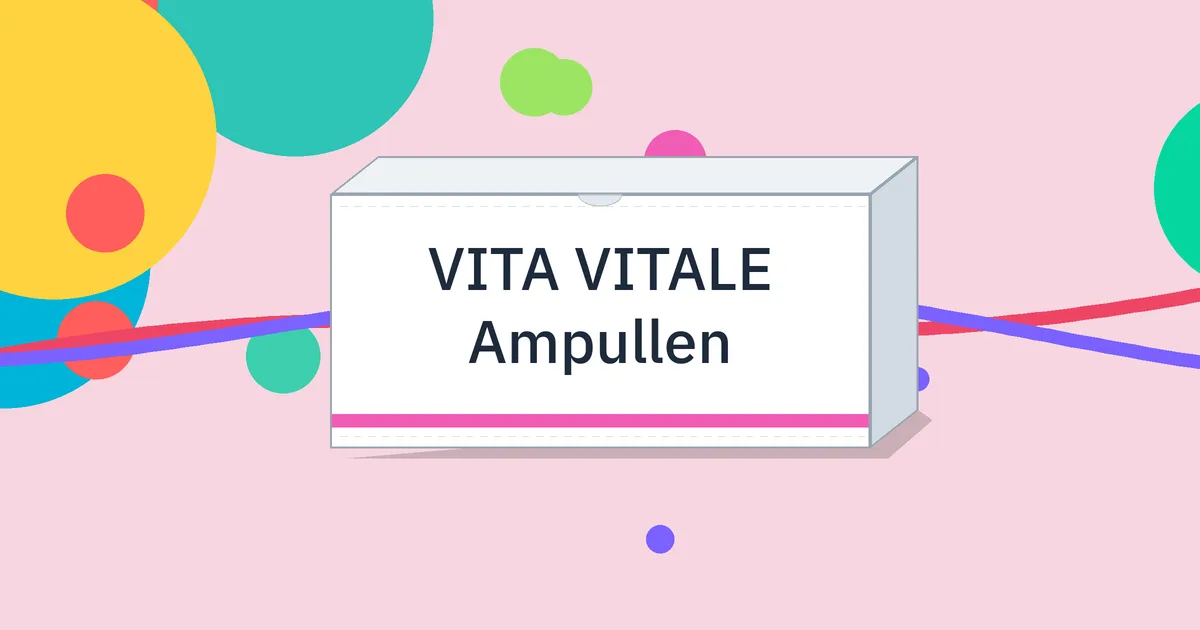 Symbolbild: Packung mit der Aufschrift VITA VITALE Ampullen (PZN 10108135) – Verfügbarkeit und Bezug in Apotheken in Frankfurt am Main