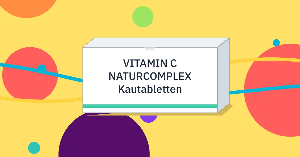 Symbolbild: Packung mit der Aufschrift VITAMIN C NATURCOMPLEX Kautabletten (PZN 19742709) – Verfügbarkeit und Bezug in Apotheken in Frankfurt am Main