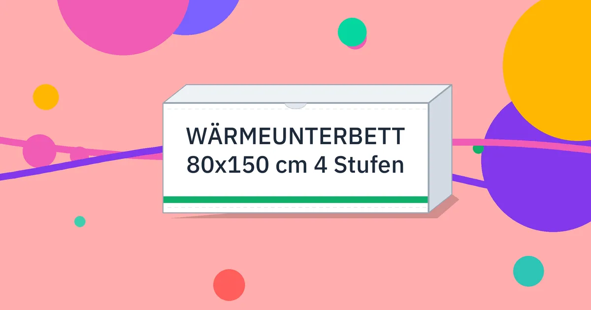 Symbolbild: Packung mit der Aufschrift WÄRMEUNTERBETT 80x150 cm 4 Stufen (PZN 07356266) – Verfügbarkeit und Bezug in Apotheken in Frankfurt am Main