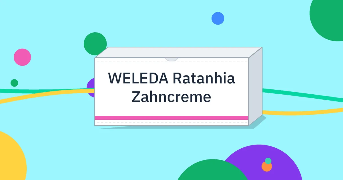 Symbolbild: Packung mit der Aufschrift WELEDA Ratanhia Zahncreme (PZN 00506550) – Verfügbarkeit und Bezug in Apotheken in Frankfurt am Main
